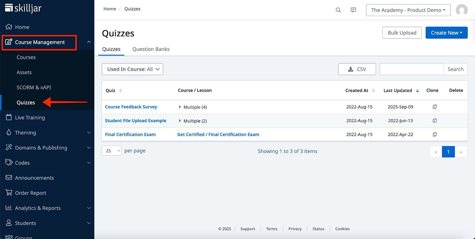 Bulk Upload Quizzes – Skilljar Help Center